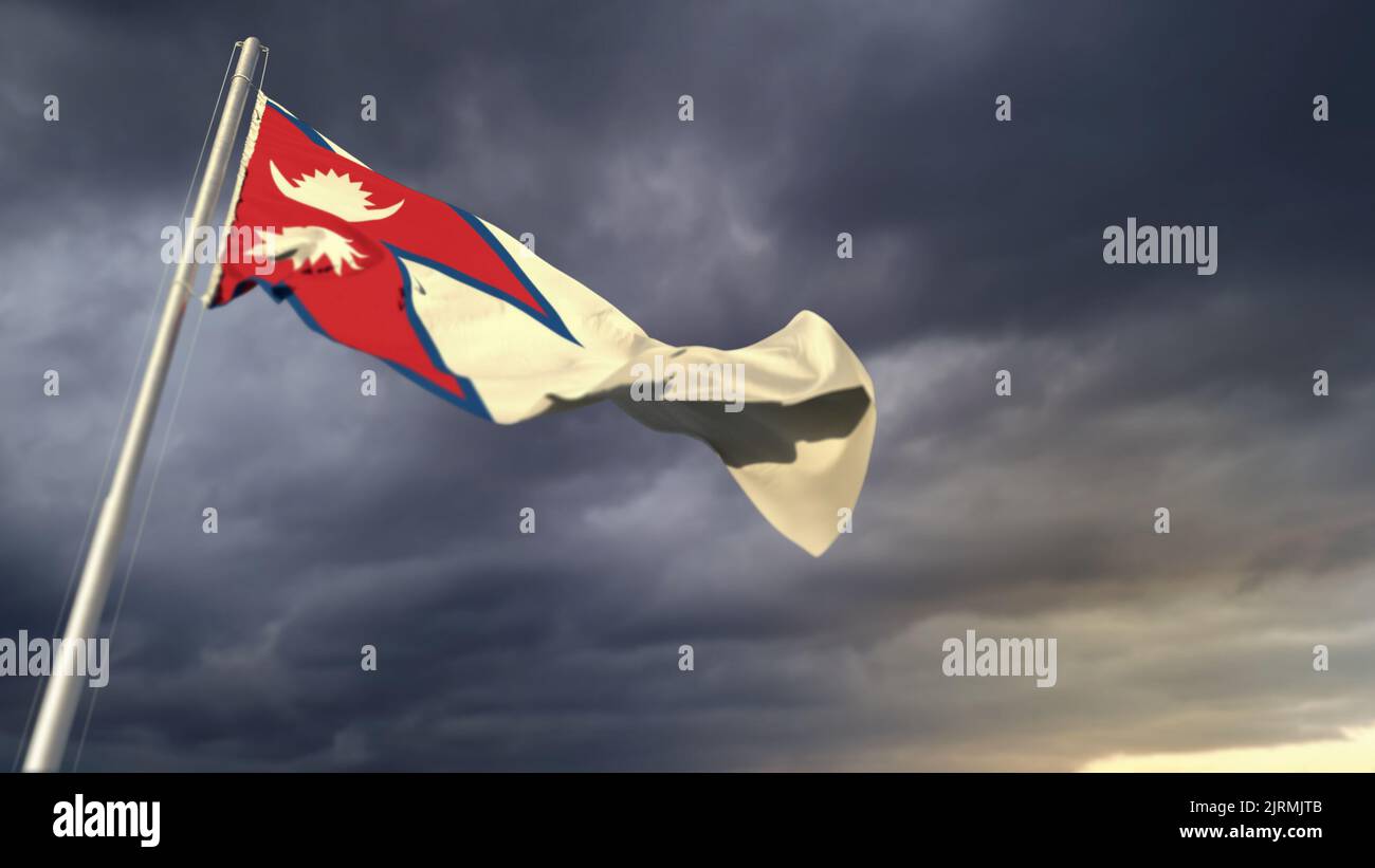Flag nepal nepali banner on hi-res stock photography and images - Alamy