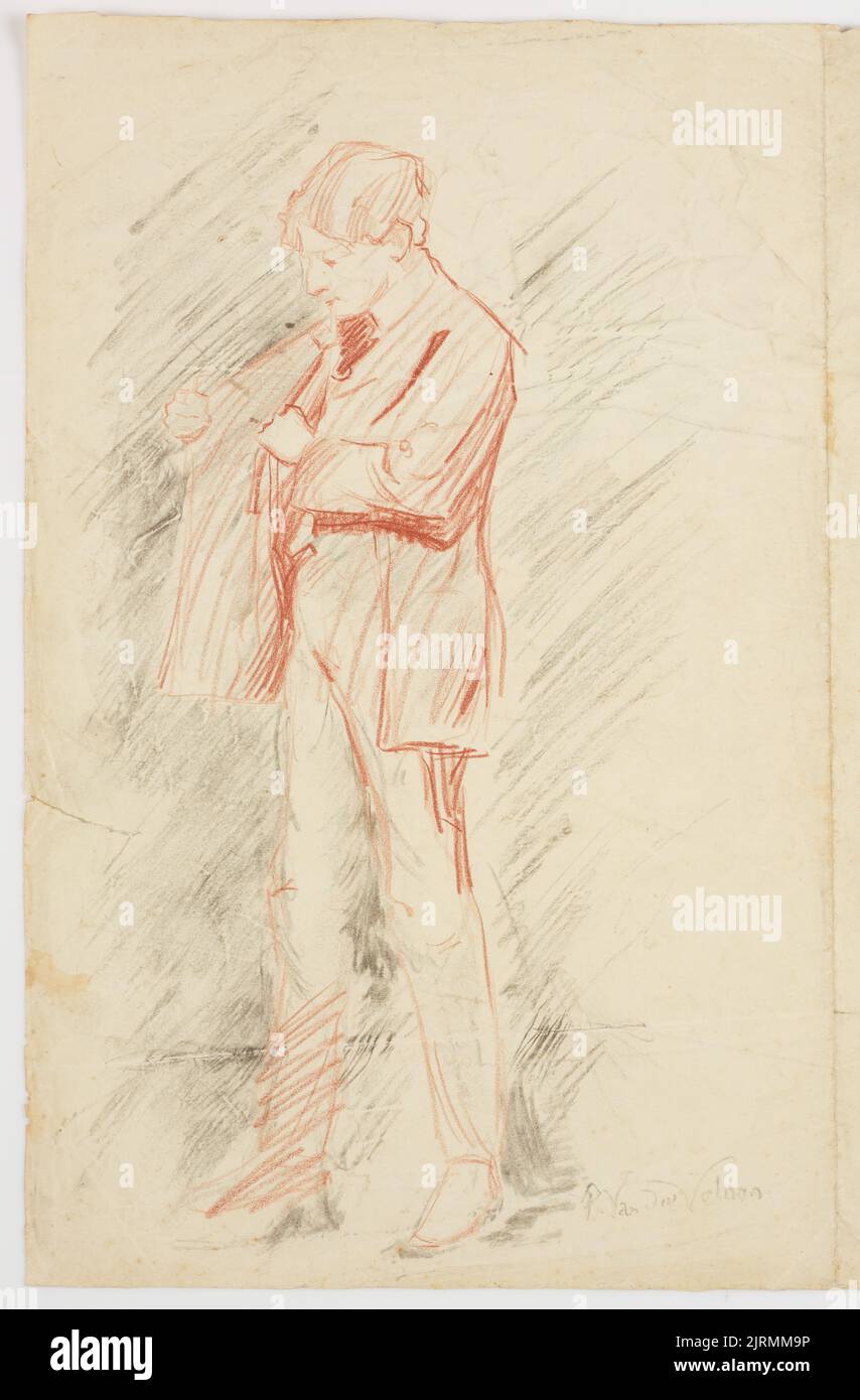 Study of a man reaching inside his jacket, circa 1980, by Karl Sim ...