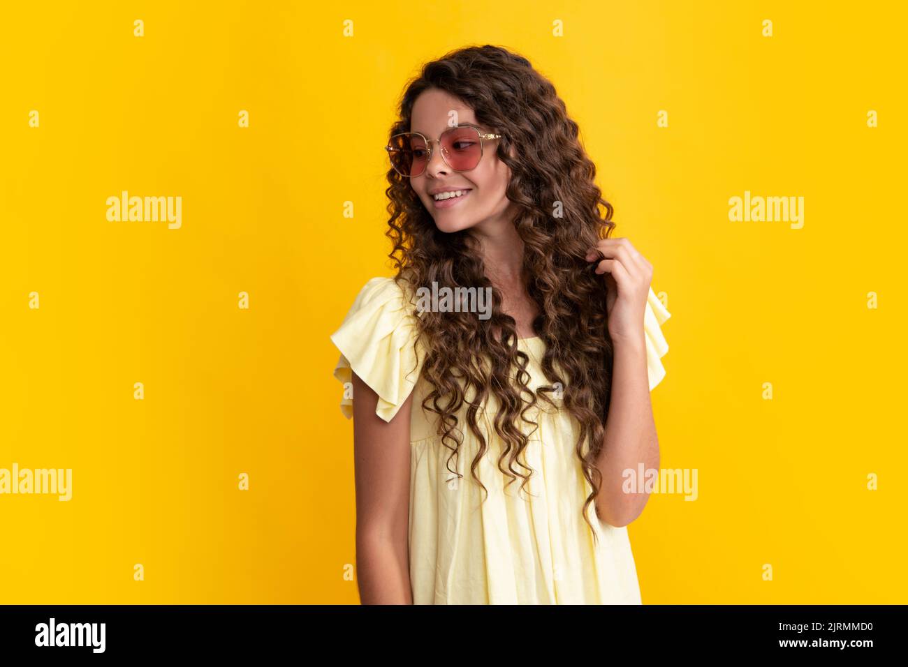 Happy teenager, positive and smiling emotions of teen girl. Headshot ...