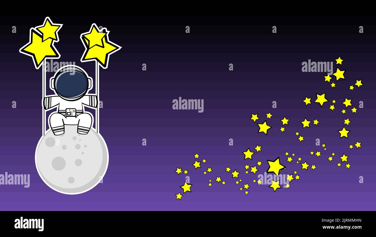 sitting spaceman character cartoon sticker poster background ...