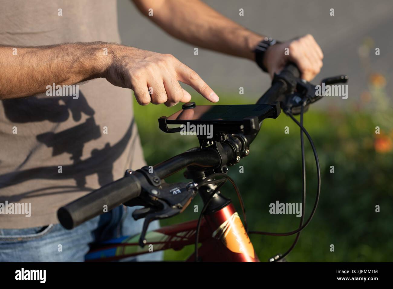 Finger pointing route on map hi-res stock photography and images - Alamy