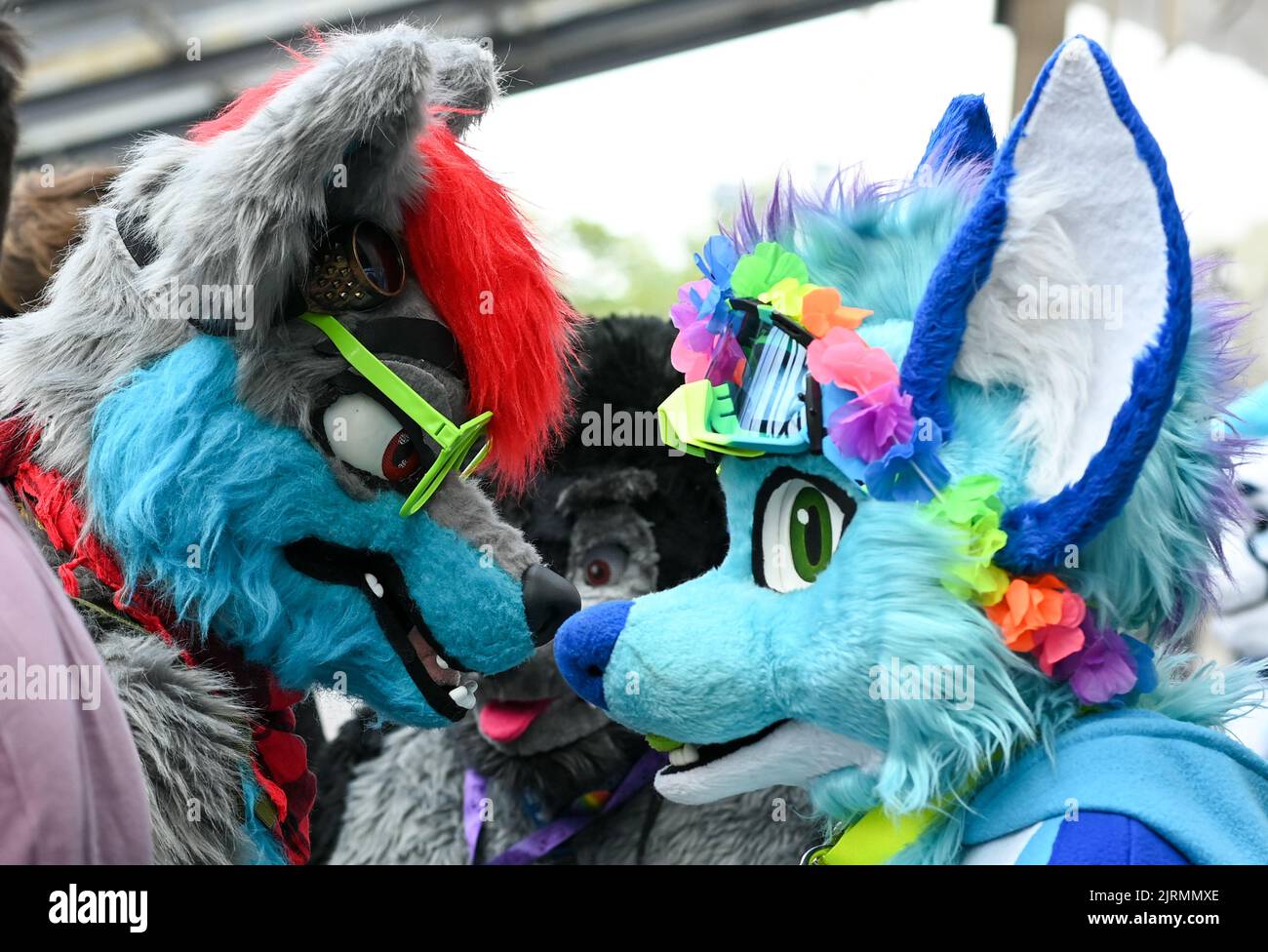 Berlin, Germany. 25th Aug, 2022. Participants dressed in animal ...