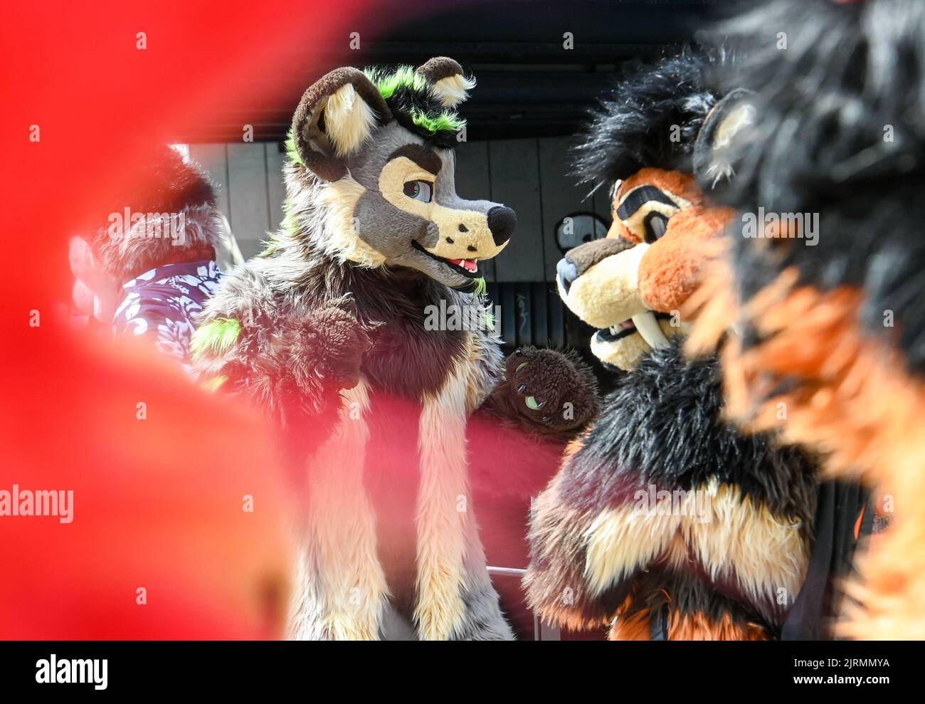 Berlin, Germany. 25th Aug, 2022. Participants dressed in animal ...