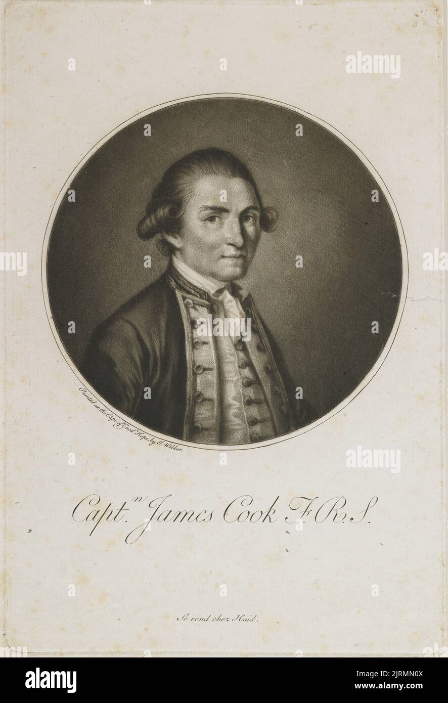 Captain James Cook F.R.S., 1800s, by Francesco Bartolozzi, John Webber ...