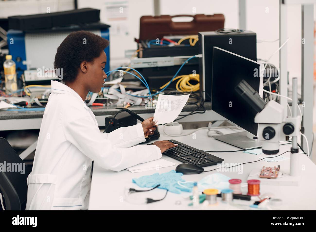 Scientist research computer keyboard hi-res stock photography and ...