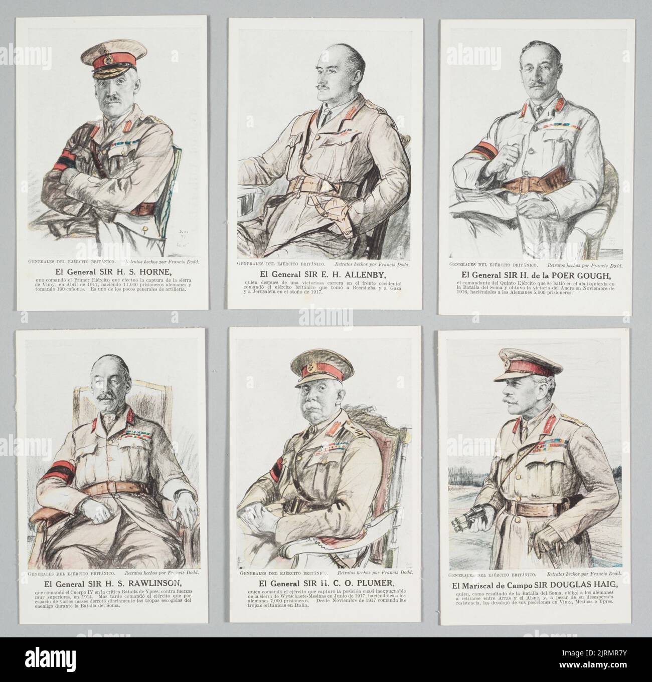 Spanish WW1 Postcards depicting British Military Leaders, circa 1918 ...
