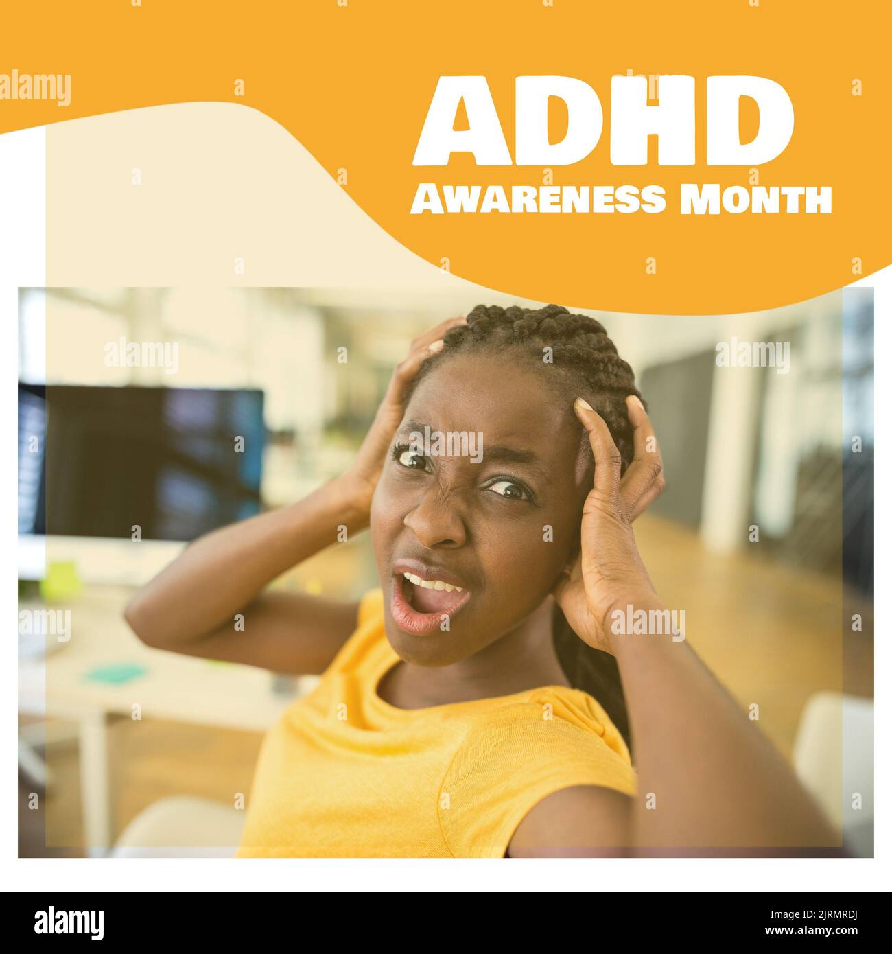 Portrait of frustrated african american young businesswoman screaming ...