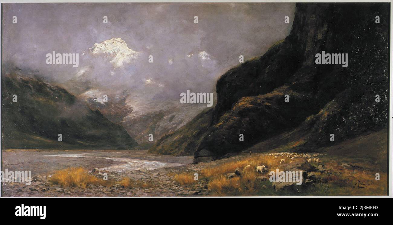 Mt. Sefton, from Hermitage, circa 1898-1902, New Zealand, by Charles ...