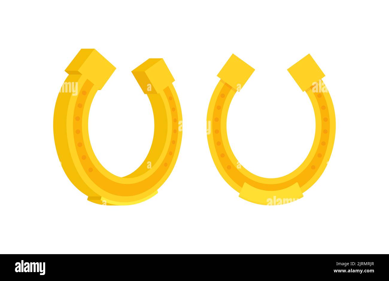 Golden horseshoe icon. Good luck sign. Vector stock illustration Stock ...