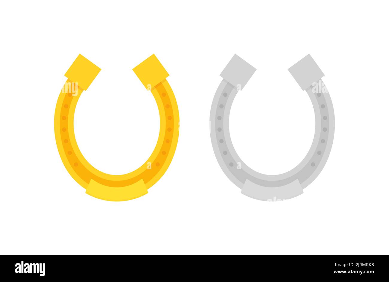 Golden horseshoe icon. Good luck sign. Vector stock illustration Stock ...