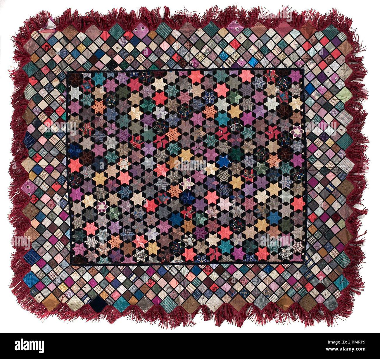 Patchwork quilt, 1870s, New Zealand, by Eliza Ellis. Gift of Jennifer ...
