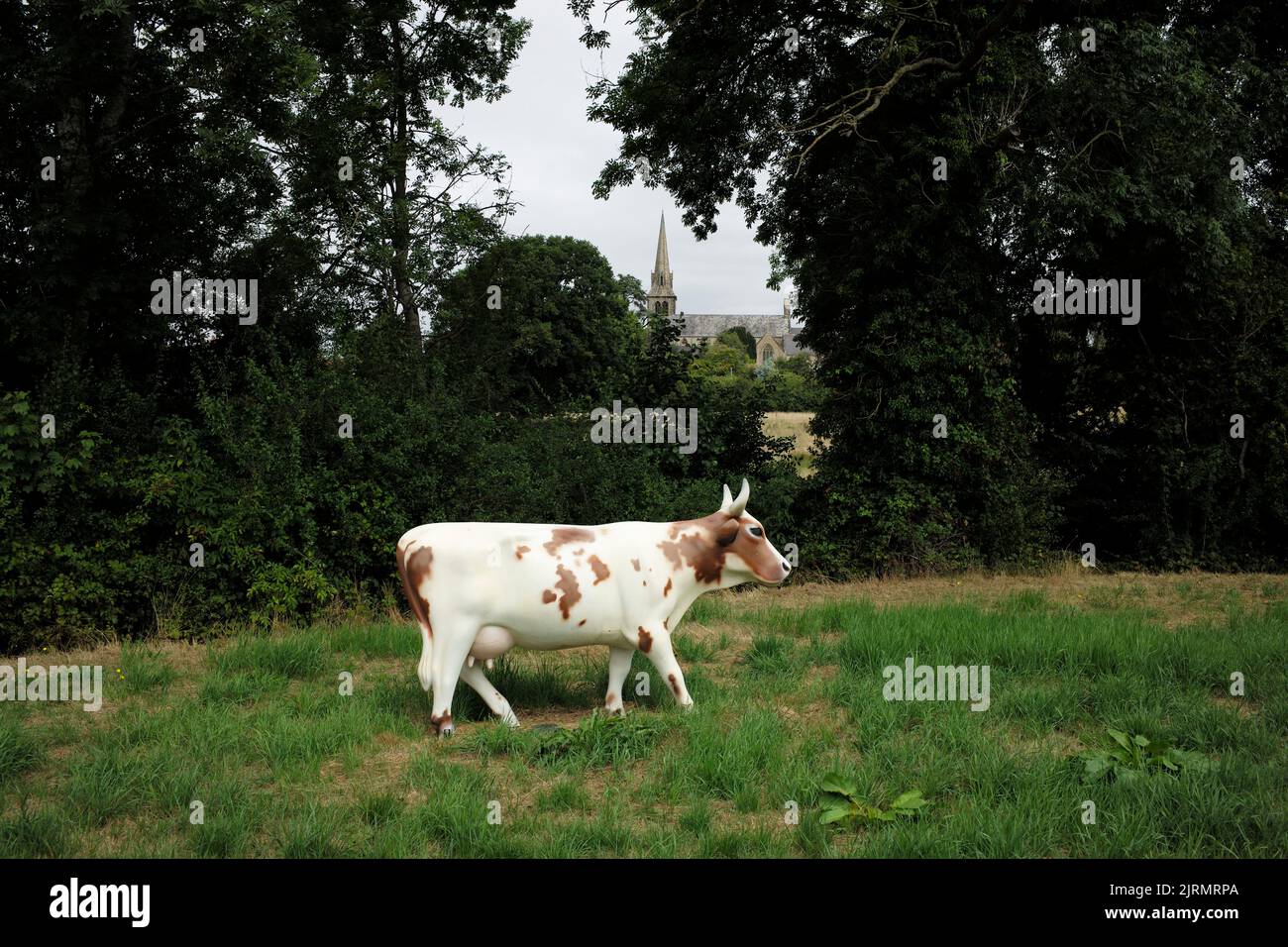 Fake Plastic cows at Washbrooks Family Farm Stock Photo - Alamy