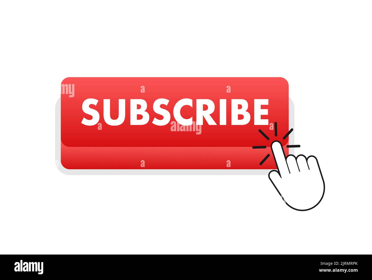 Subscribe button. Blogging, promotion. Social media concept. Streaming video. Vector stock ...