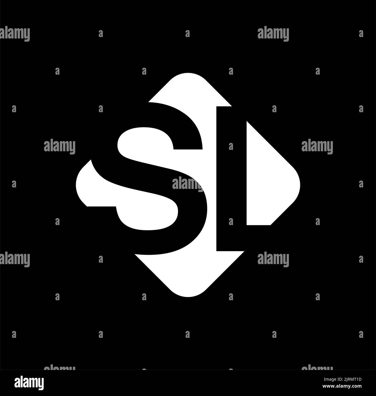 A company vector stock logo with a black background Stock Vector Image ...