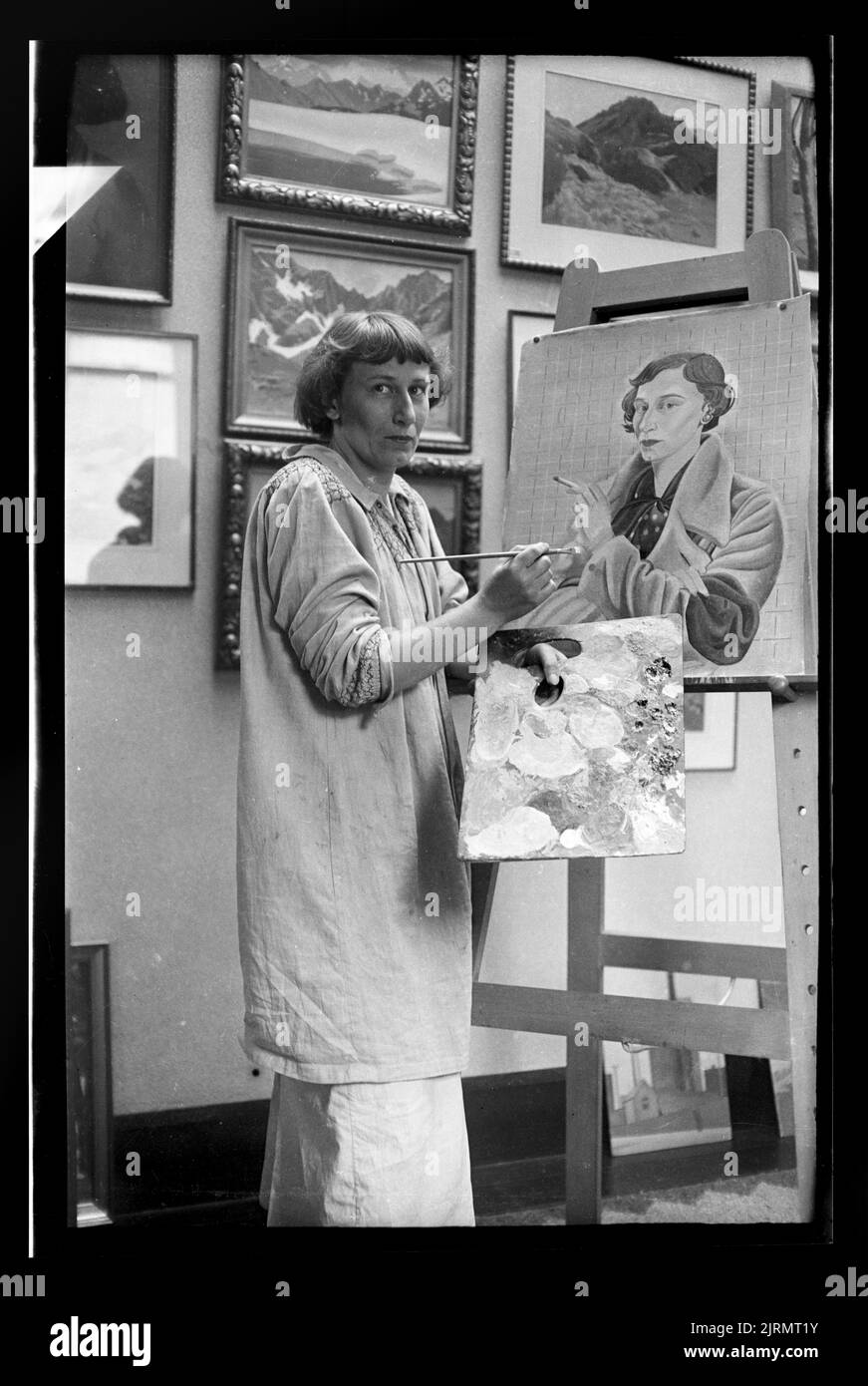 Rita Angus painting Self portrait, 1936-1937, by Jean Bertram Stock ...