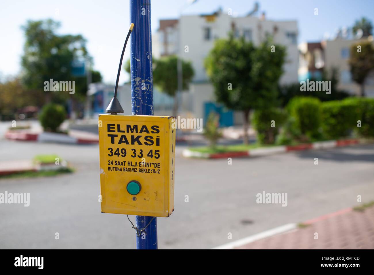 Taxi call button in outside street Turkey Stock Photo - Alamy