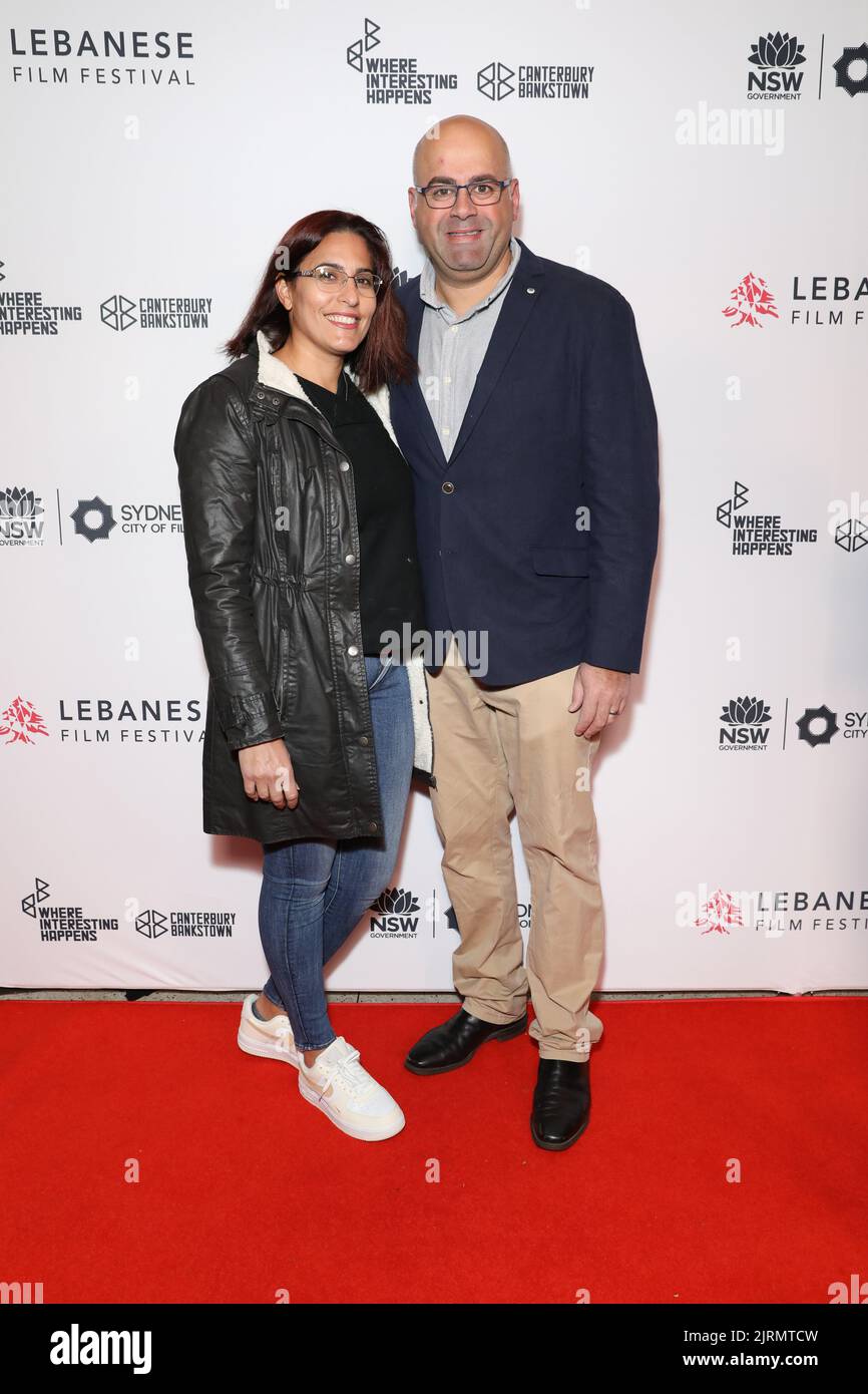 August 25, 2022: Mayor of Canterbury Bankstown KHAL ASFOUR (R) attends ...
