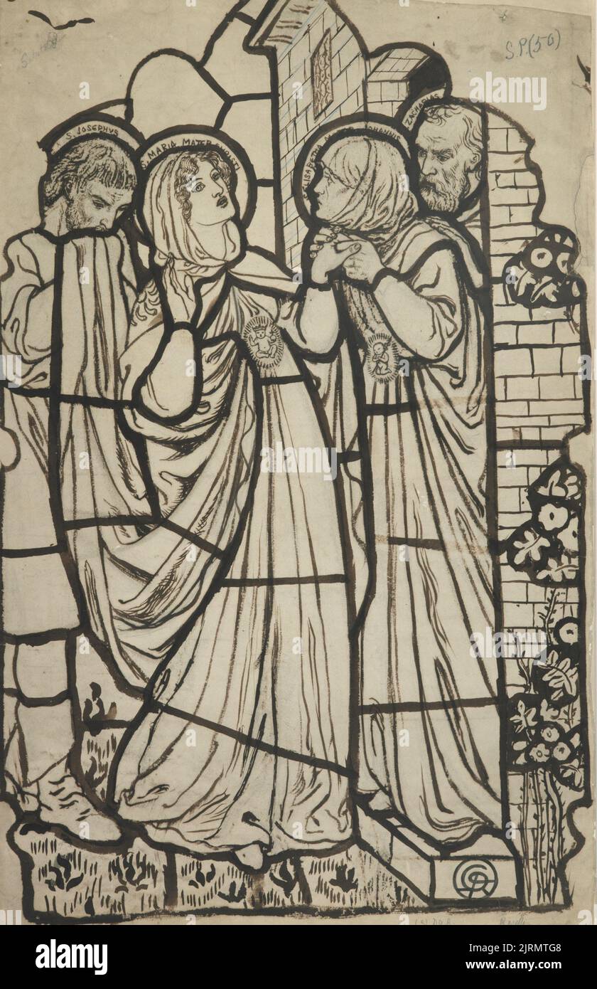 The Visitation. Design for stained glass (cartoon), 1861, United ...