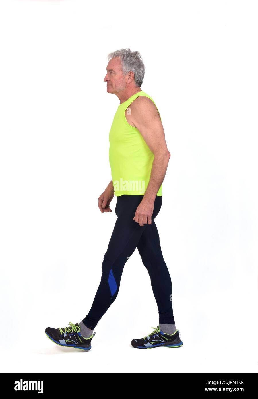 Man walking sideways white background hi-res stock photography and ...