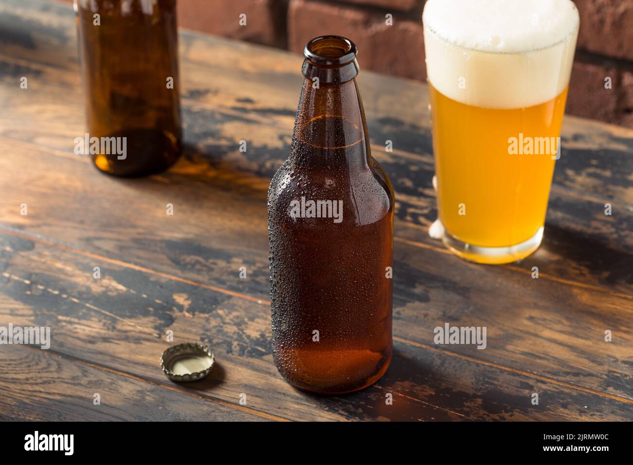Cold Refreshing Craft Beer in a Bottle Ready to Drink Stock Photo - Alamy