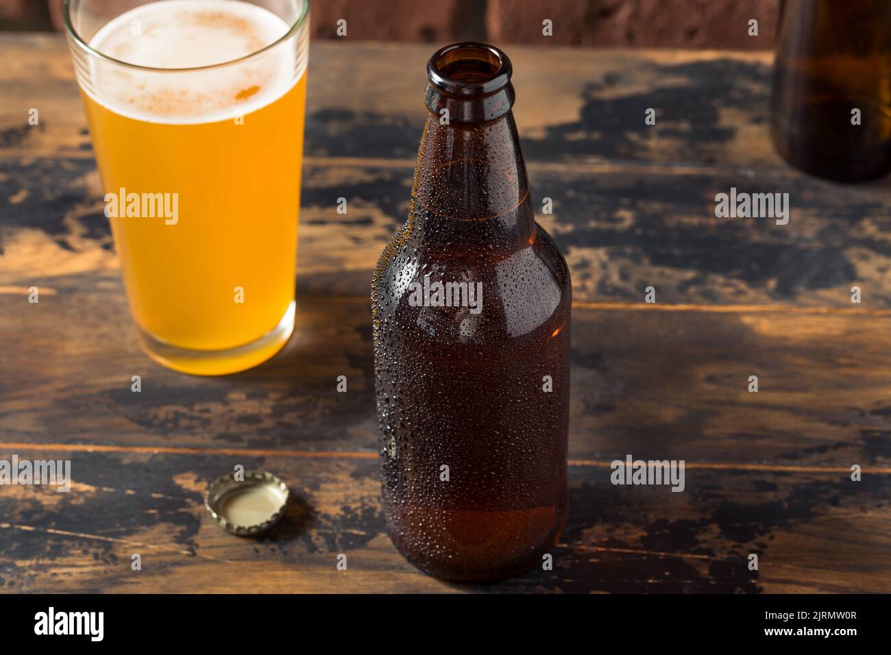 Cold Refreshing Craft Beer in a Bottle Ready to Drink Stock Photo - Alamy