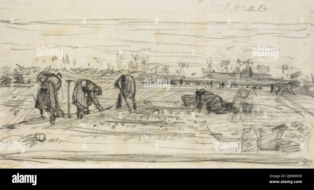 Digging roots, 1880s, Netherlands, by Petrus van der Velden. Gift of ...