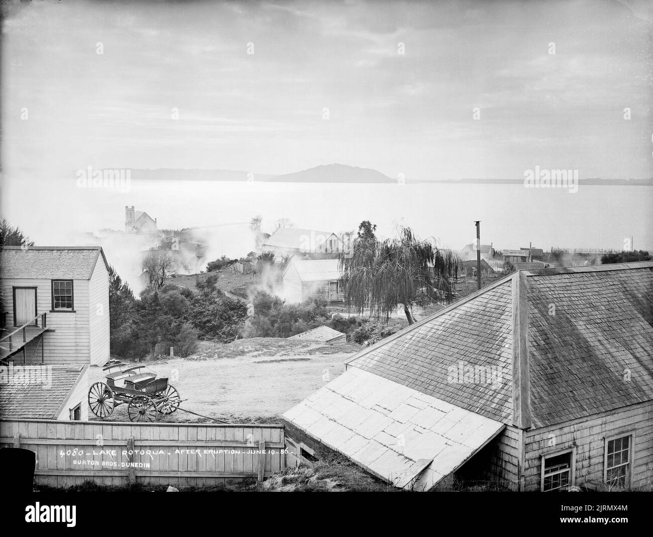 Lake Rotorua - after eruption June 10 - 86, 1886, North Island, by A A ...