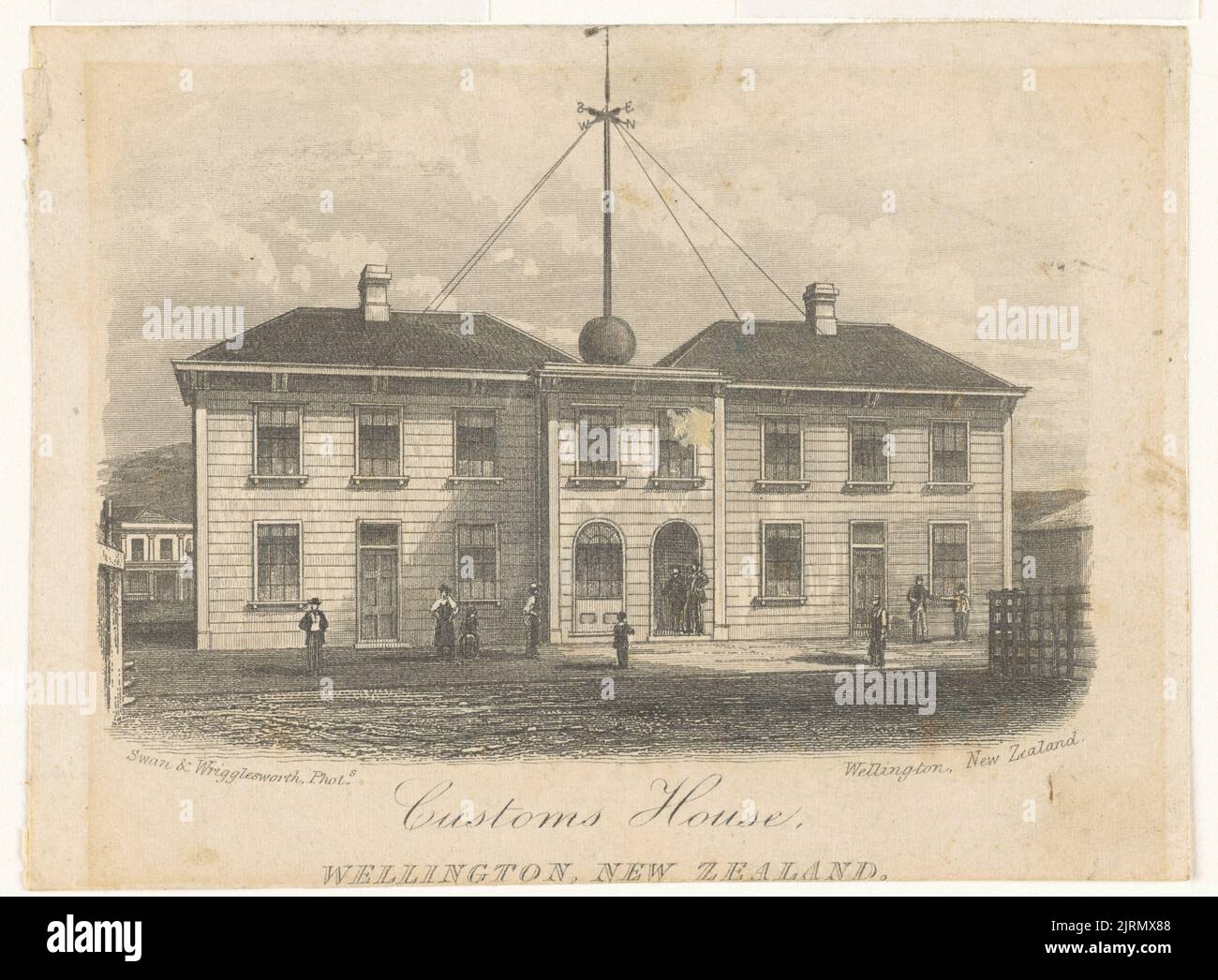 Customs House, Wellington, New Zealand, 1870s, by Swan & Wrigglesworth ...