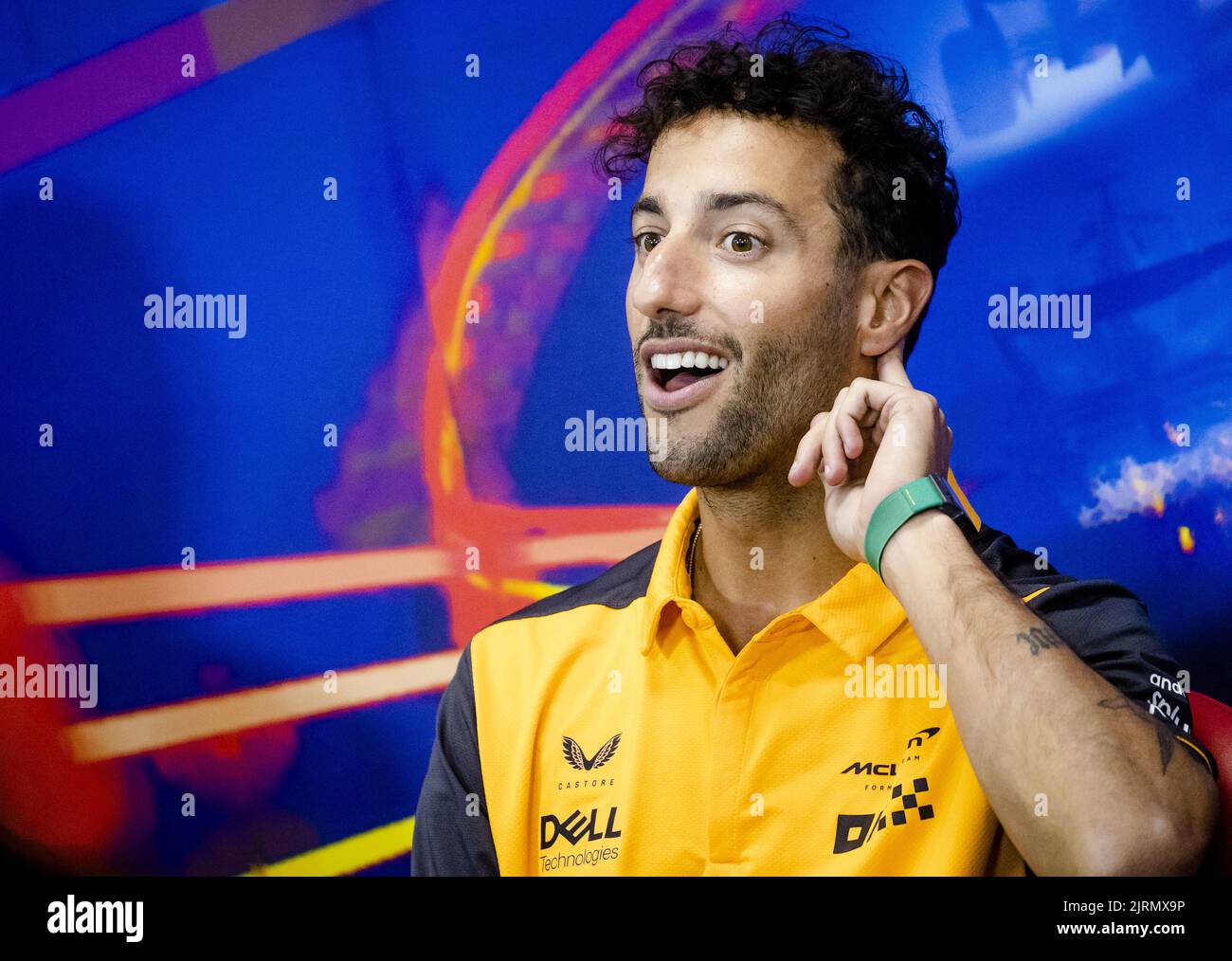 2022-08-25 15:34:38 SPA - Daniel Ricciardo (McLaren) during a press ...