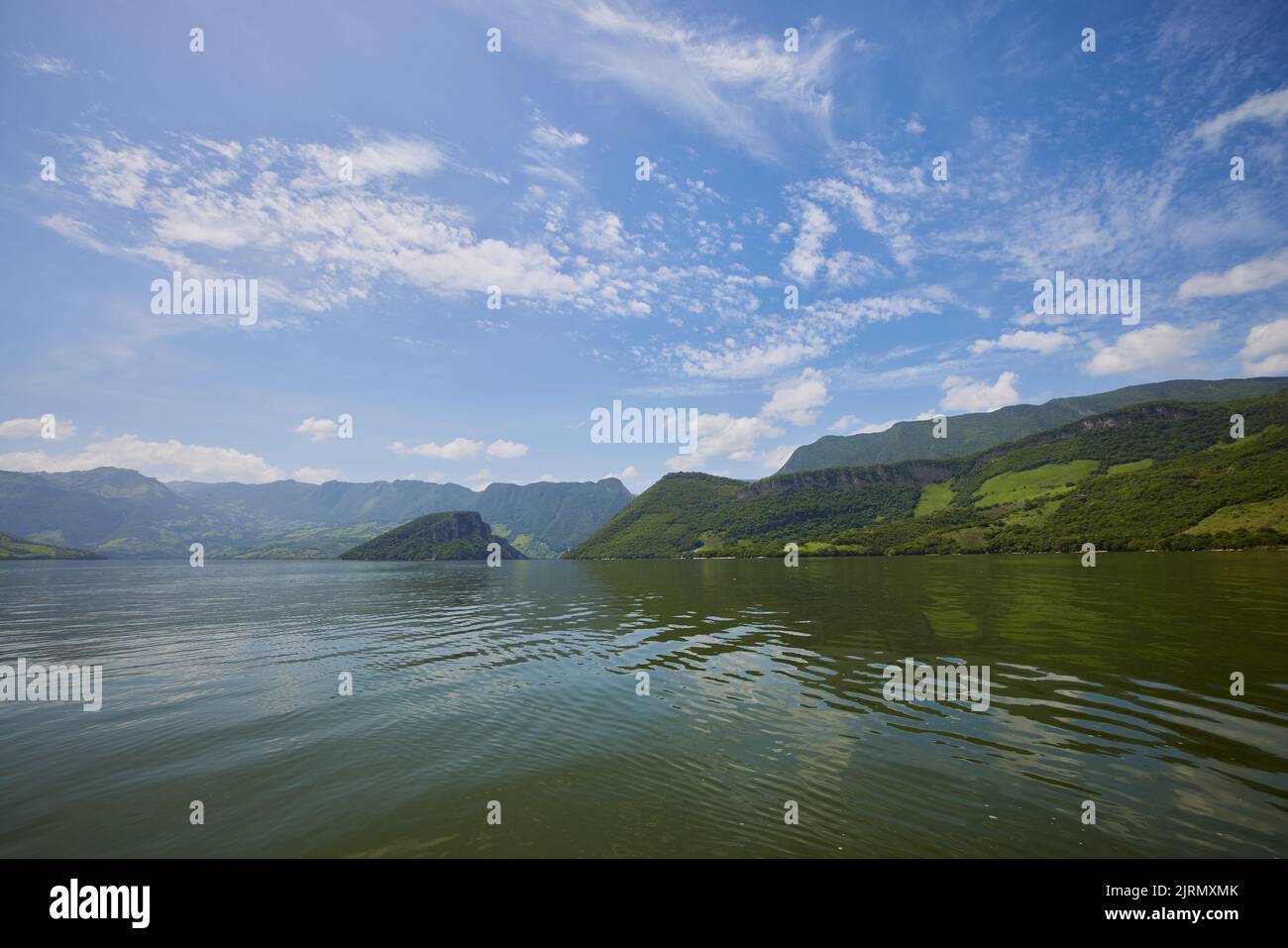 A natural view of the Sumidero Canyon and lake in Chiapas, Mexico Stock ...