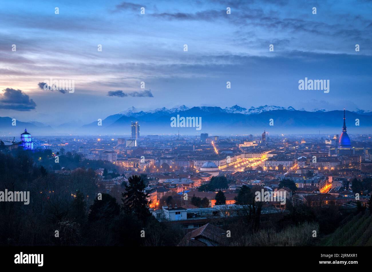 Turin (Torino) cityscape with the Mole Antonelliana Stock Photo - Alamy