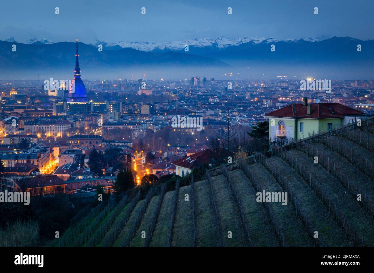Turin (Torino) cityscape with the Mole Antonelliana Stock Photo - Alamy