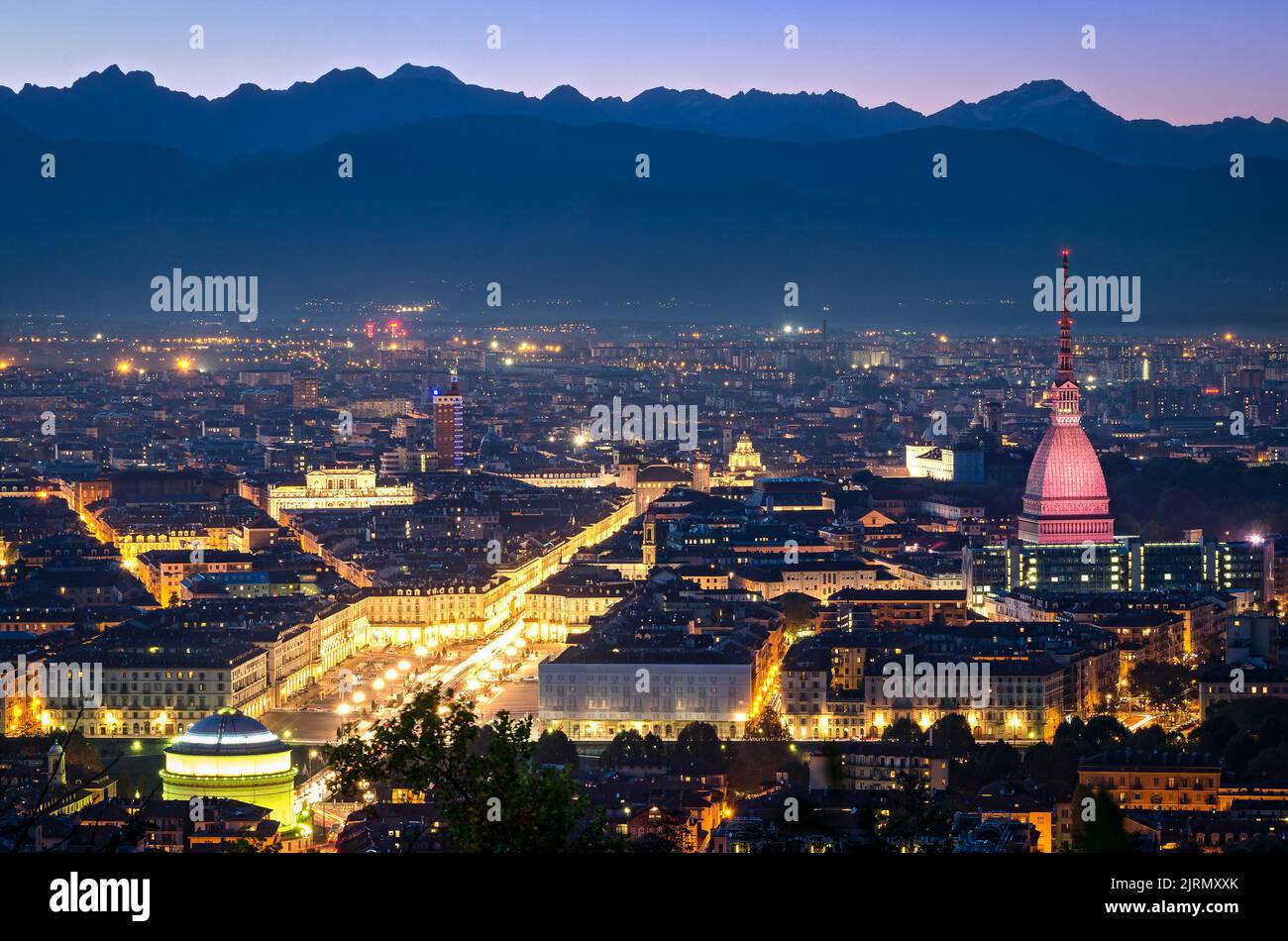 Turin (Torino) cityscape with the Mole Antonelliana Stock Photo - Alamy