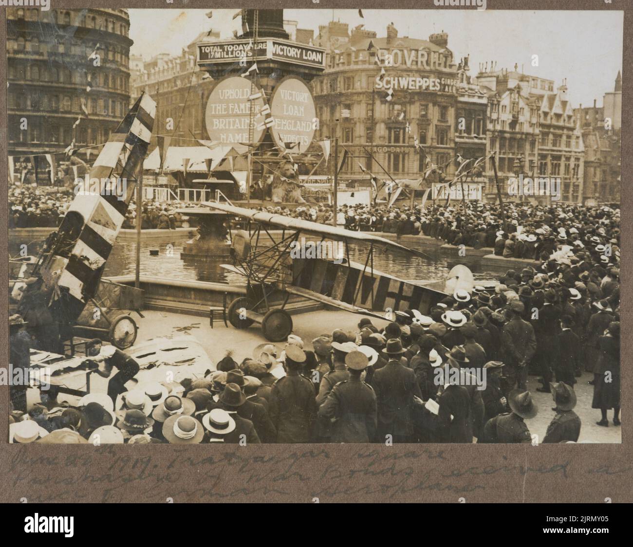 June 28th 1919. Trafalgar Square. Purchasers of War Birds received a ...