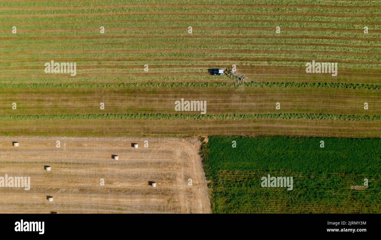 Aerial view rural season work hi-res stock photography and images - Alamy