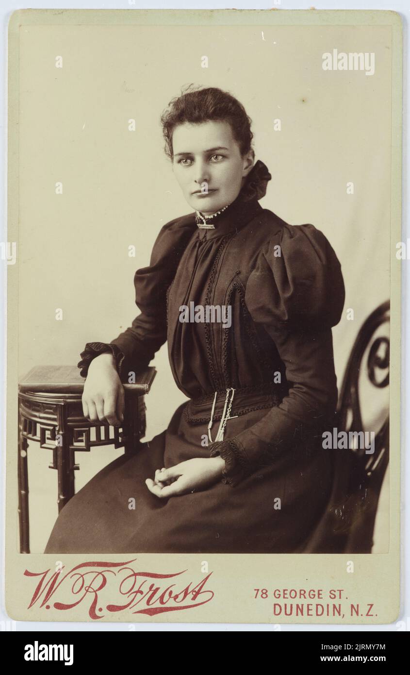 Young woman, 1885-1899, Dunedin, by William Row Frost Stock Photo - Alamy