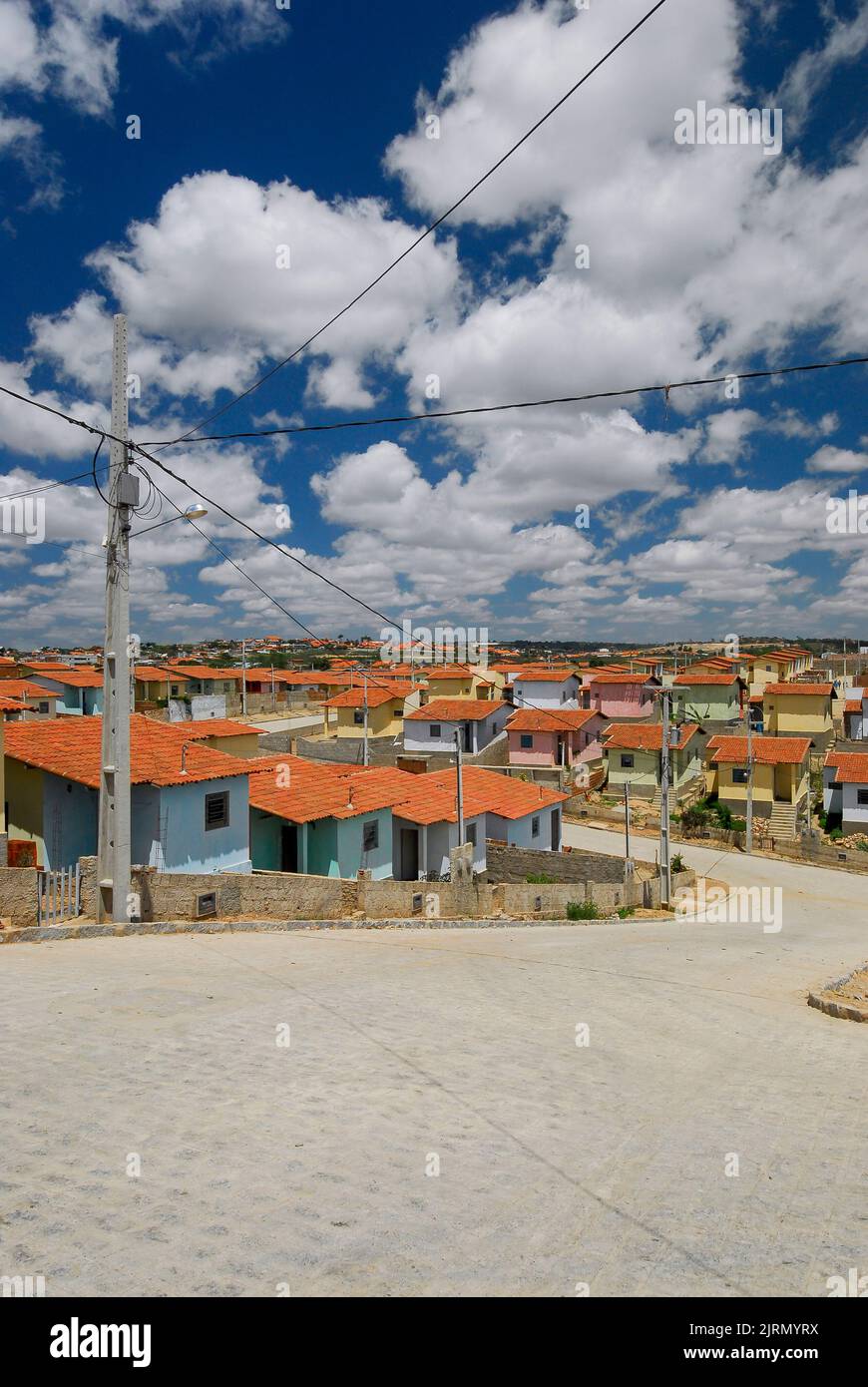 Popular houses built by the Brazilian government for low-income ...