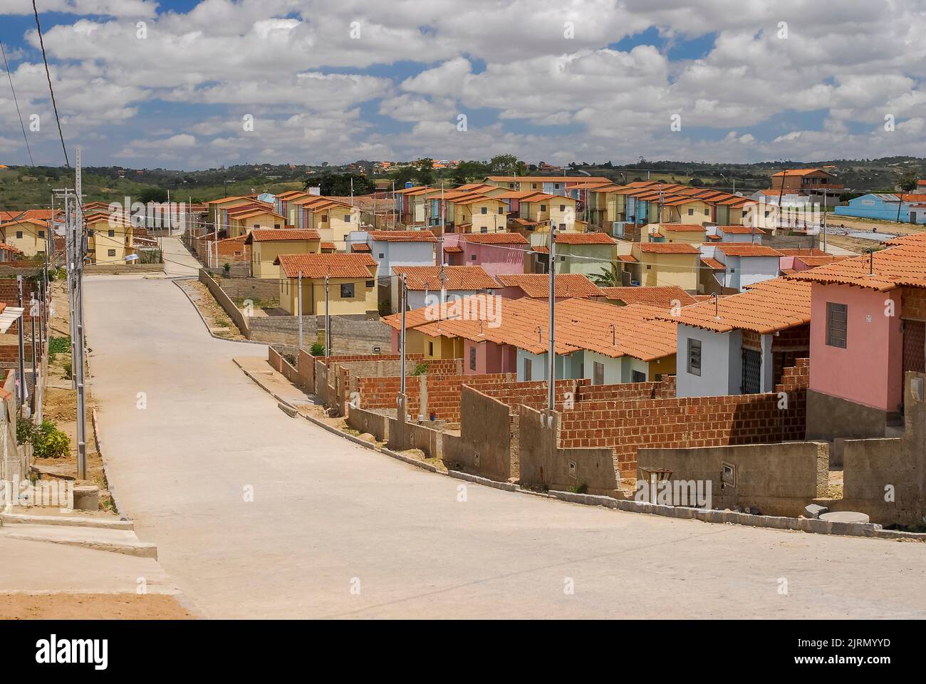 Popular houses built by the Brazilian government for low-income ...