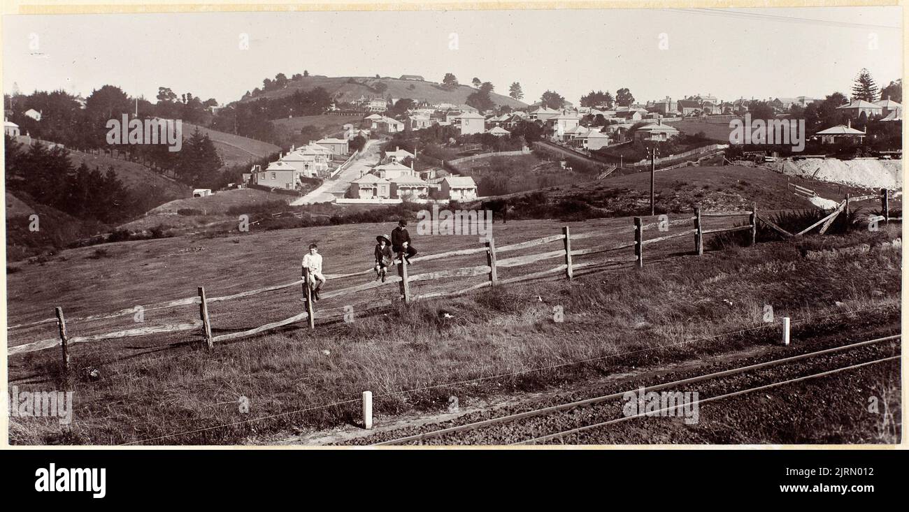 Mount Hobson from Newmarket, Auckland, circa 1900, Dunedin, by Muir ...