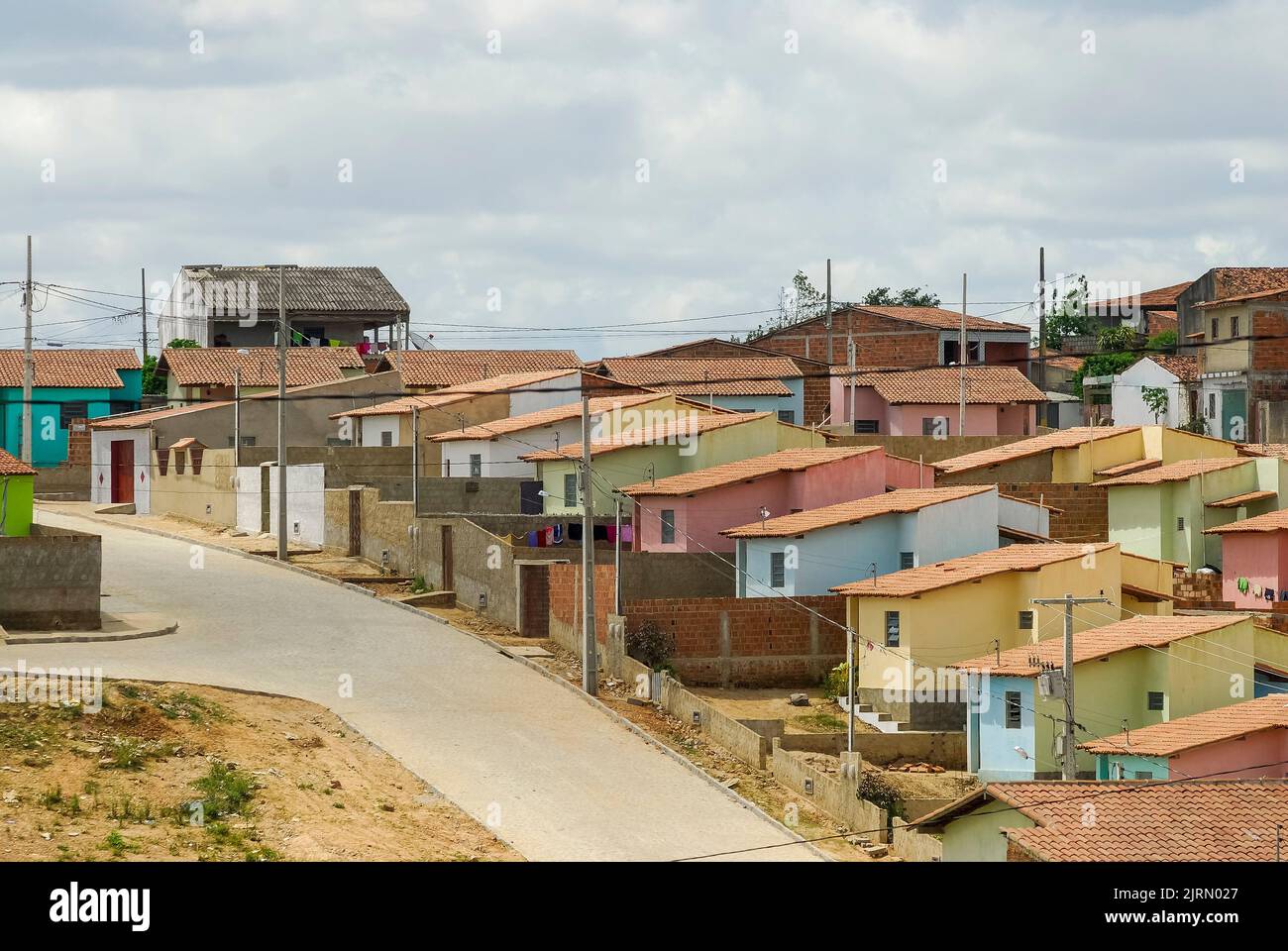 Popular houses built by the Brazilian government for low-income ...