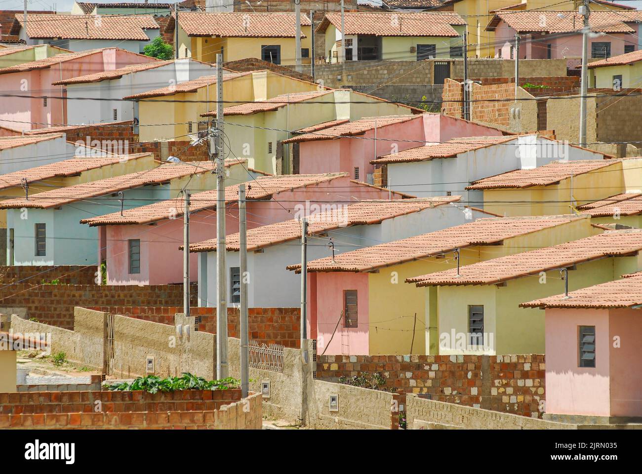 Popular houses built by the Brazilian government for low-income ...