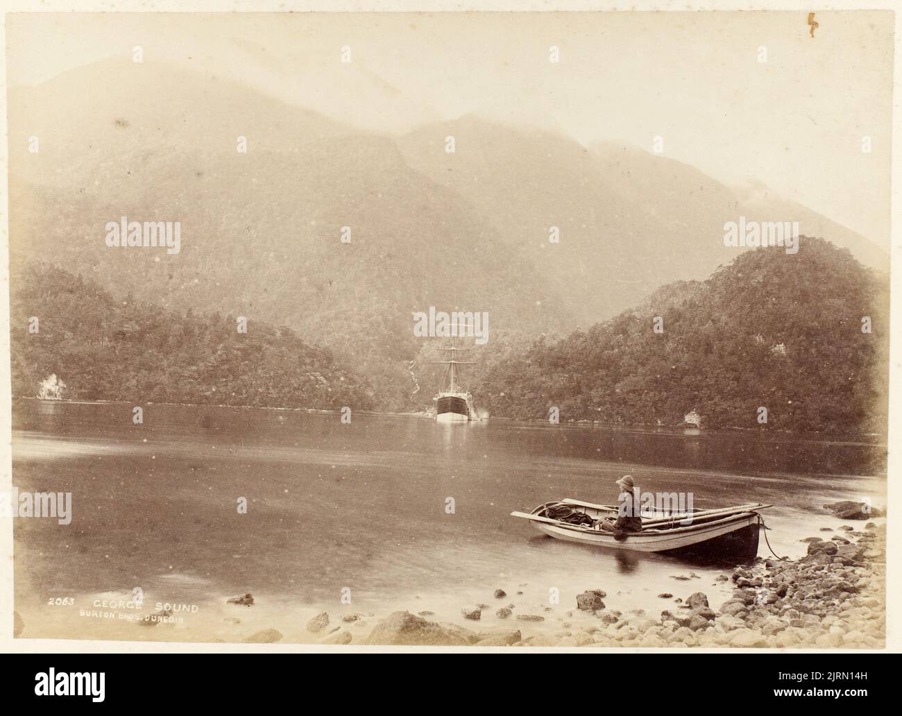 George Sound. From the album: Views of New Zealand Scenery, circa 1880 ...