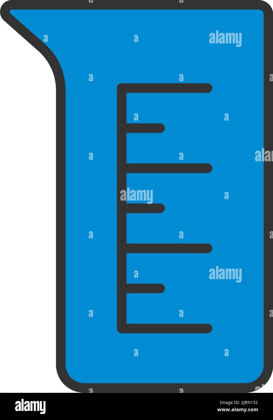 Icon Of Chemistry Beaker. Editable Bold Outline With Color Fill Design ...