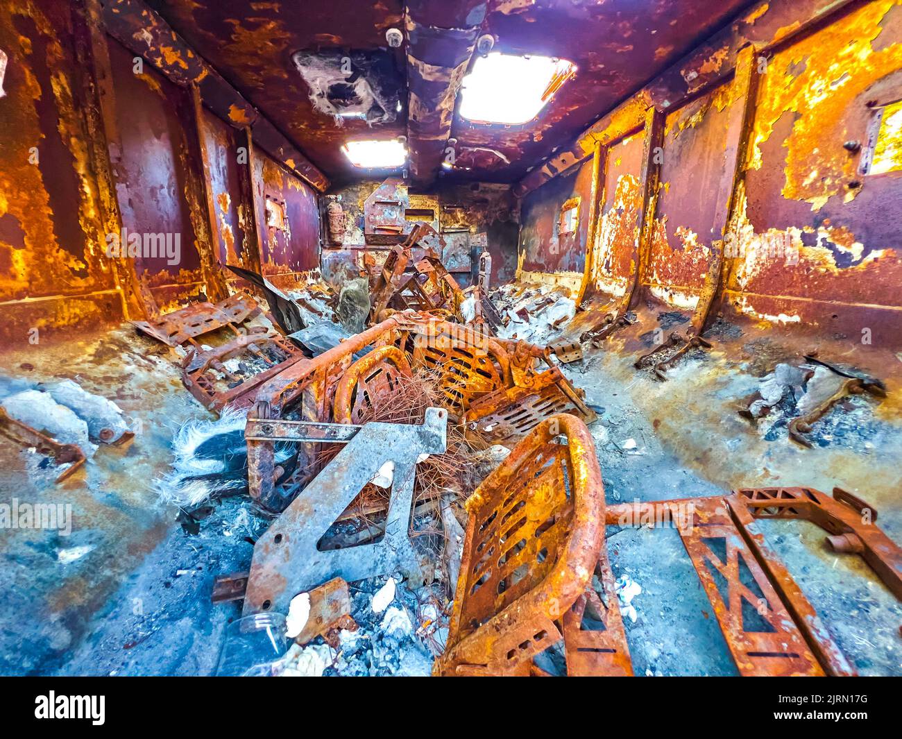 Destroyed russian military equipment exhibition hi-res stock ...