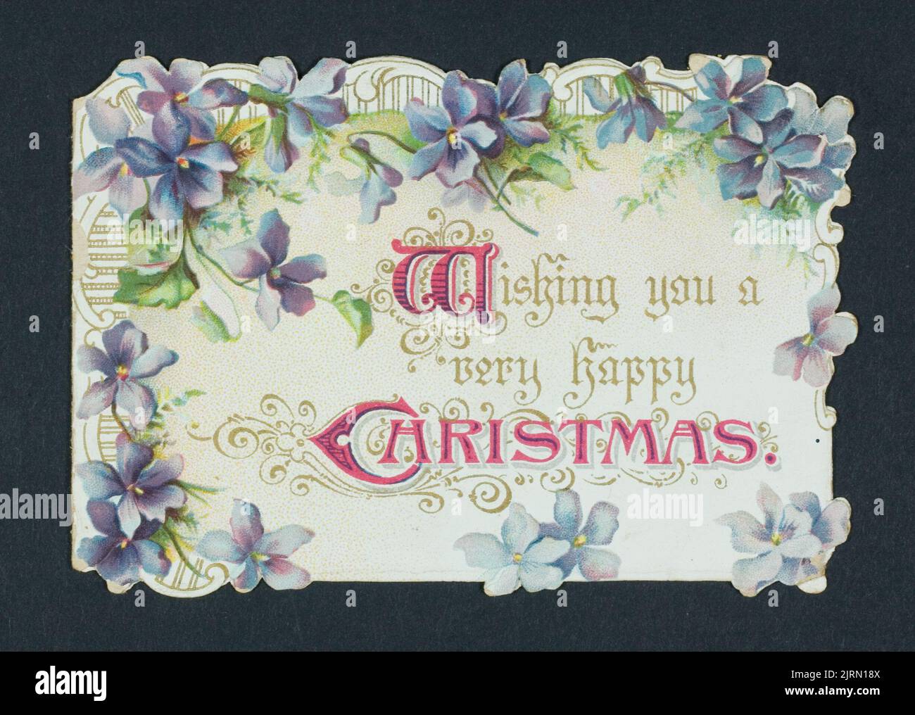 Christmas Card, 1880-1890, maker unknown. Gift of Mrs Fuller, 1989 ...