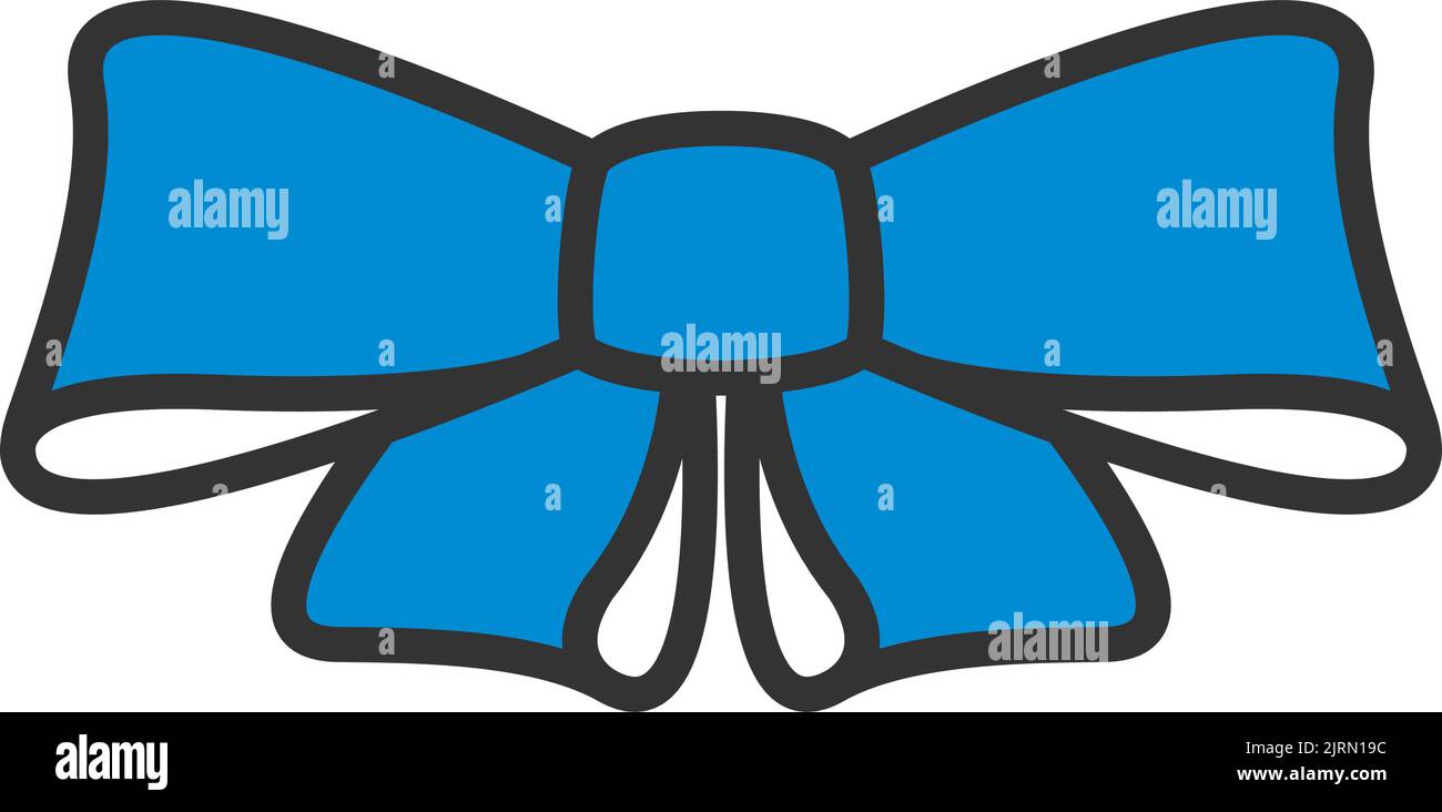 Party Bow Icon. Editable Bold Outline With Color Fill Design. Vector ...