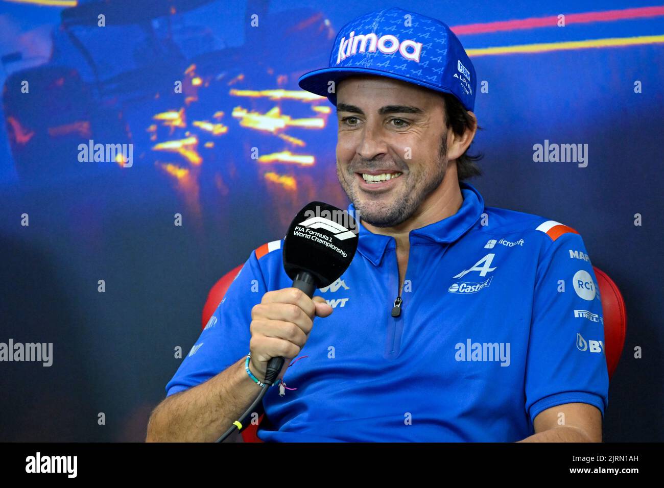 BWT Alpine Spanish rider Fernando Alonso pictured during a press ...
