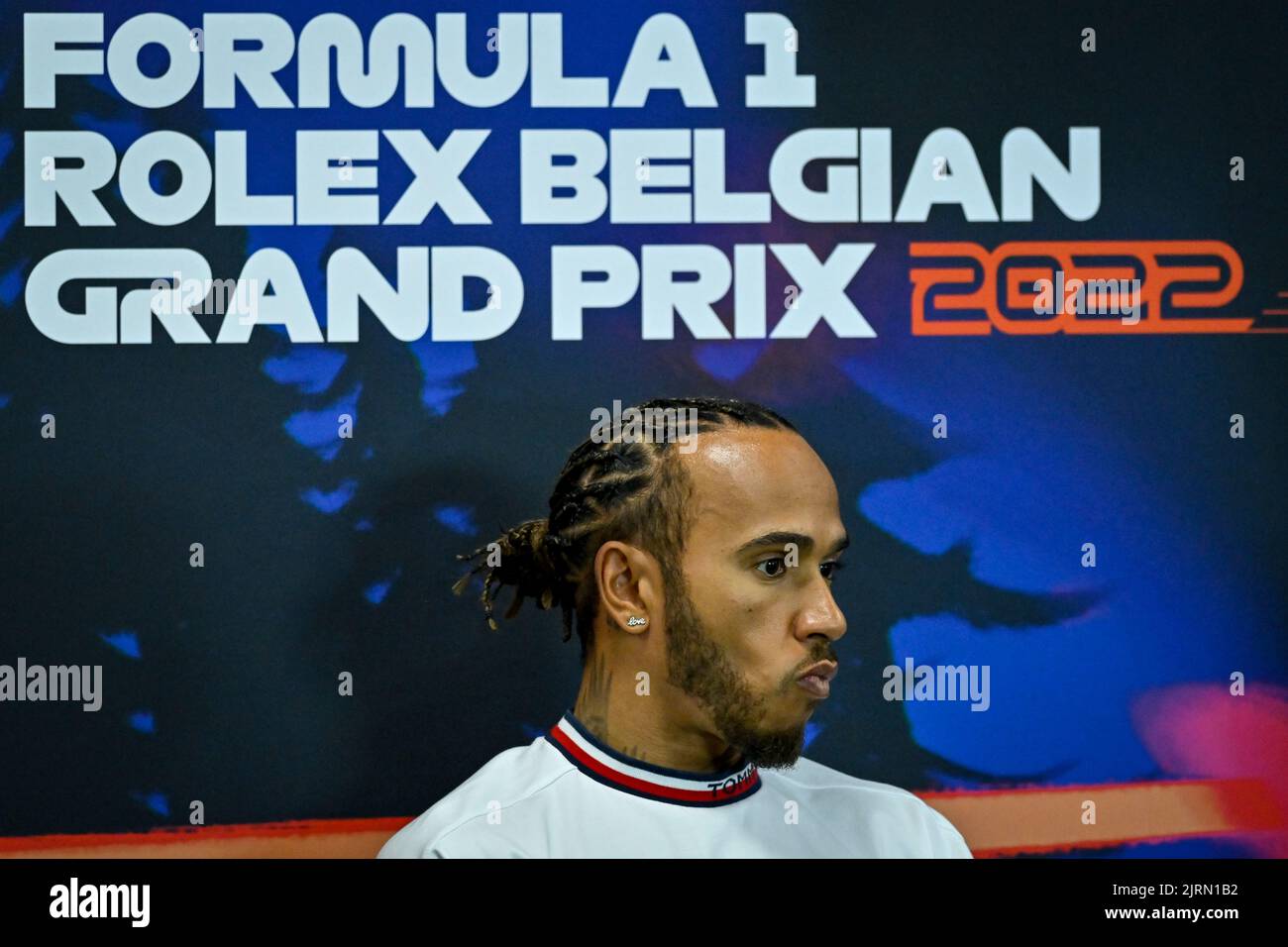 Mercedes-AMG Petronas UK rider Lewis Hamilton pictured during a press ...