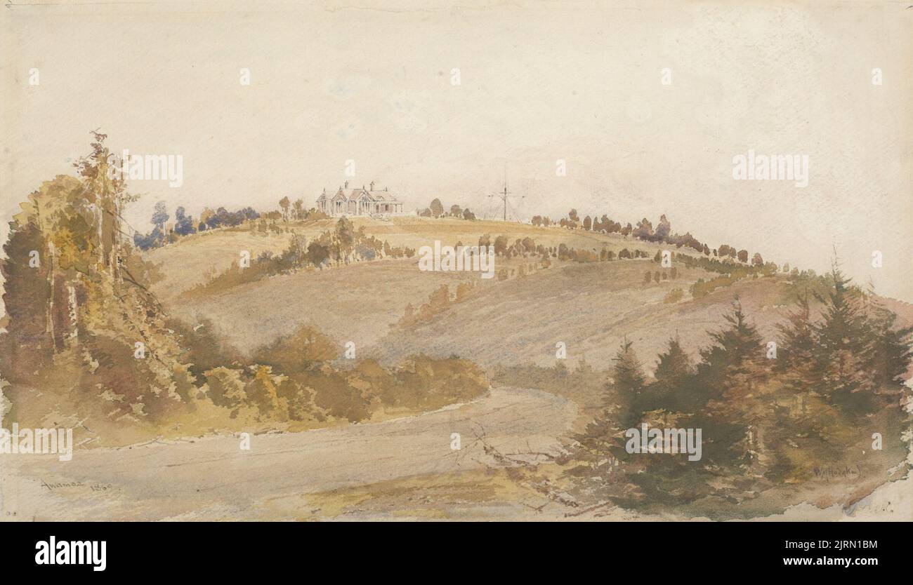 Awamoa (Otago), 1869, by William Hodgkins. Gift of Max Wilkinson, 1970 ...