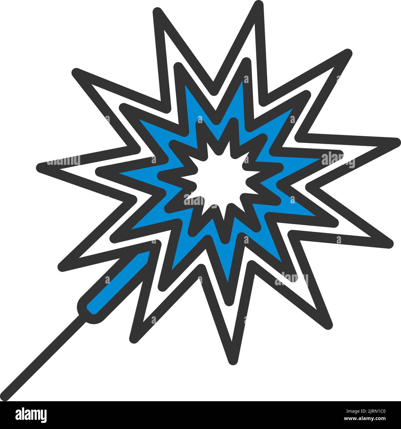 Party Sparkler Icon. Editable Bold Outline With Color Fill Design ...